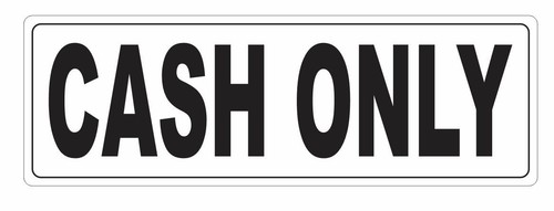 Cash Only Sticker D3670 | eBay
