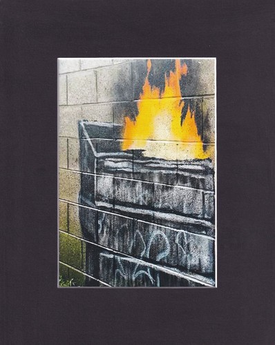8X10 Matted Print Graffiti Art Picture, Banksy: Dumpster Fire | eBay