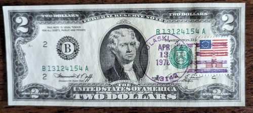 1976 Two Dollar ($2) Bill First Day of Issue with Stamp Uncirculated | eBay