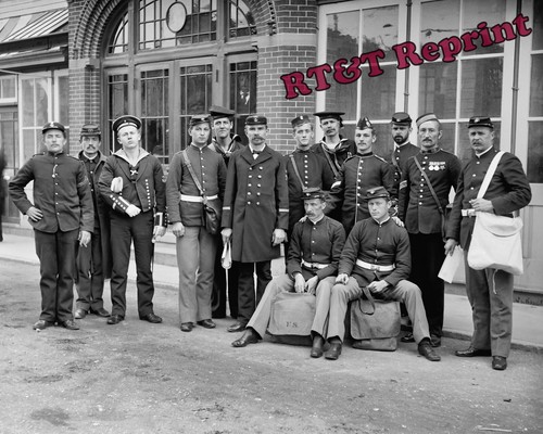 Photograph Mail Orderlies of all Nations at Hampton Roads Year 1895 | eBay