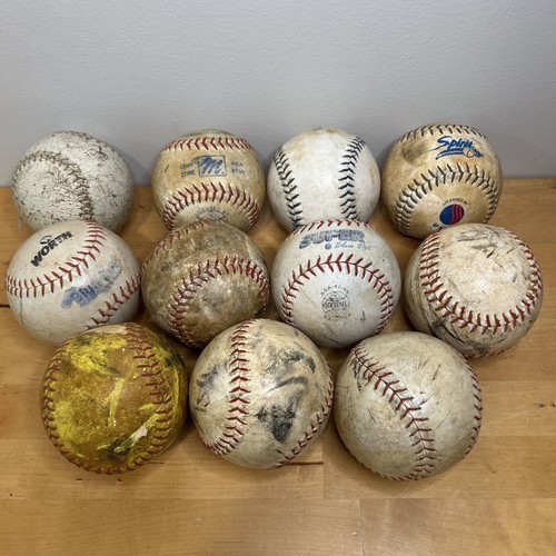 Assorted Lot Of 10 Used Softballs Variety Yellow White Softball Ball | eBay