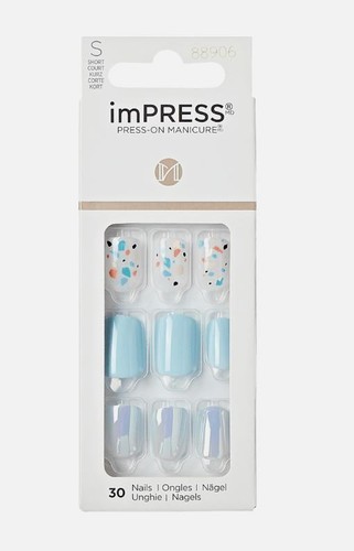 imPRESS Press-On Manicure Spring Collection Short Square Fake Nails ...