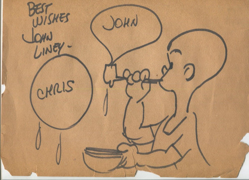 JOHN LINEY ORIGINAL "HENRY" ART SKETCH & SIGNED FROM EARLY 60S ...