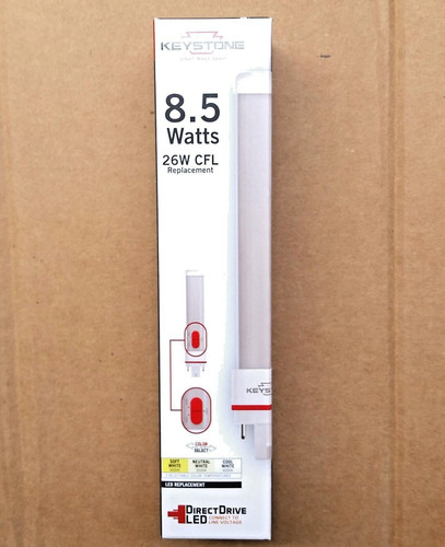 Keystone 8.5W 2-Pin PL Retrofit LED Lamp 26W CFL Equal Color Select 30 ...