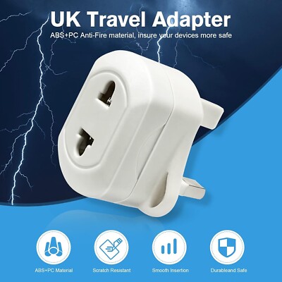 2 Pin To 3 Pin Plug Adapter for sale | eBay UK