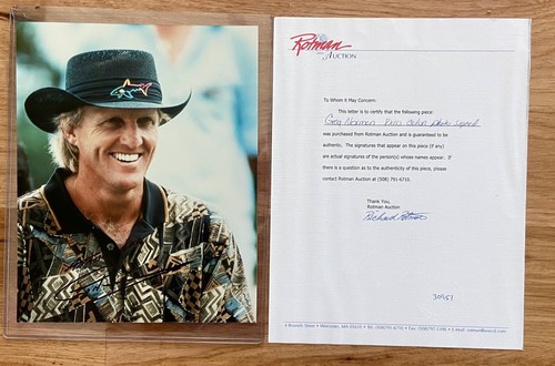 Greg Norman Signed 8x10 Golf Photo Attack Life Autographed COA | eBay