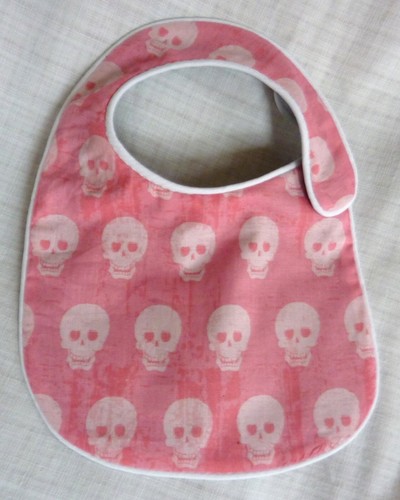 Pink Skulls Baby Bib - Sample Sale | eBay