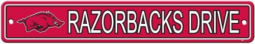 Arkansas Razorbacks Street Sign 4" x 24" - Plastic Sign | eBay