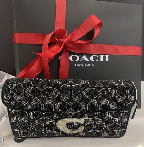 Coach Tabby 26 Signature Beaded Crystal Shoulder Bag With Gift box ...