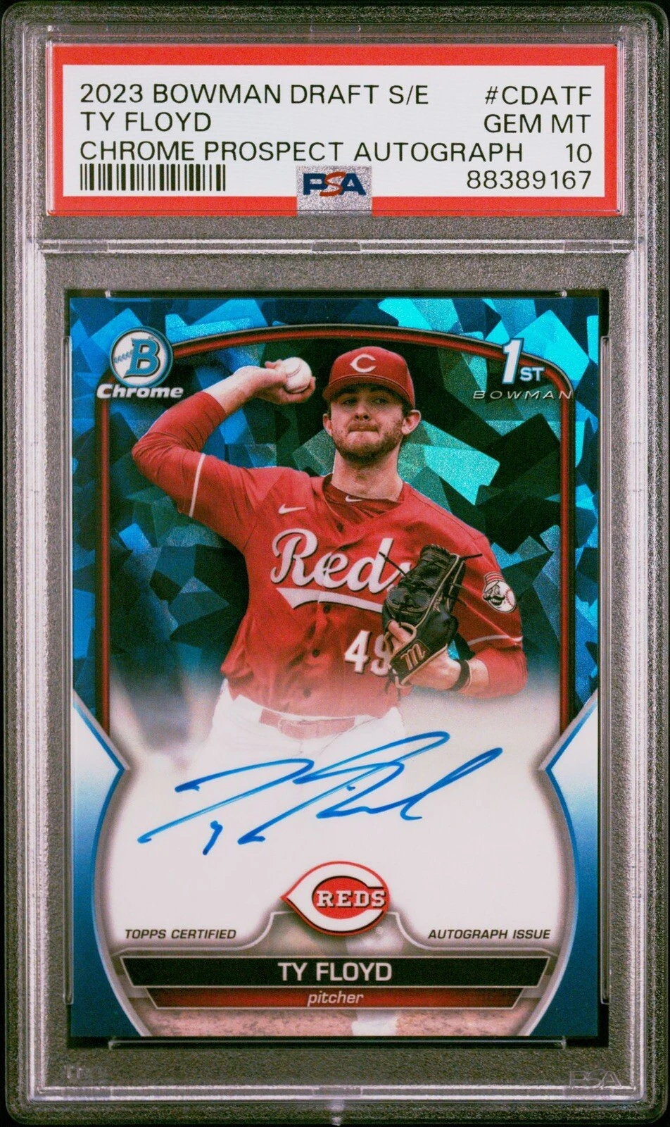 Ty Floyd 2023 Bowman Draft Sapphire Edition #CDA-TF Chrome Prospect ...