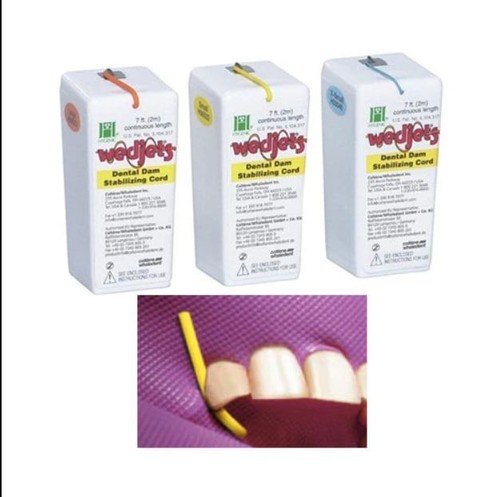 Wedjets Dental Dam Stabilizing Cord - Latex, Large, Orange - 7ft ...