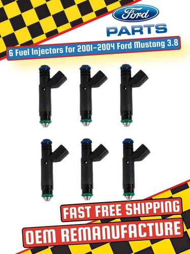 6 Fuel Injectors for 2001-2004 Ford Mustang 3.8 V6 Oem Fast Shipping | eBay