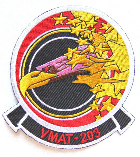 USMC Marine Attack Training Squadron (VMAT-203) "Hawks" Iron-on/Sew-on ...