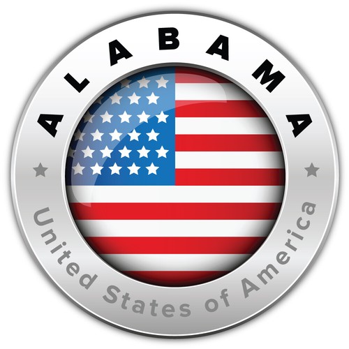 Alabama USA State Silver Badge Car Bumper Sticker Decal "SIZES" | eBay
