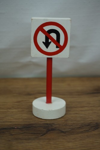 Wooden No u turn sign post 4.25 inch | eBay