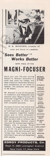 Magni-Focuser Mail Order Edroy Products Print Ad 1961 | eBay