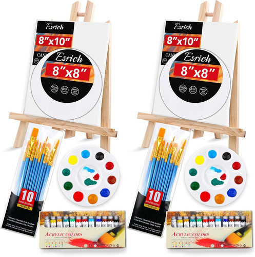 Acrylic Paint Canvas Set,52 Piece Professional Painting Supplies Kit ...