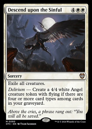 x1 Descend upon the Sinful M MTG Commander: Outlaws of Thunder Junction ...