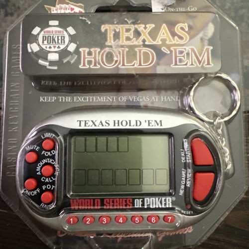 Excalibur Texas Hold Em Poker Handheld Electronic Game Casino Keychain ...