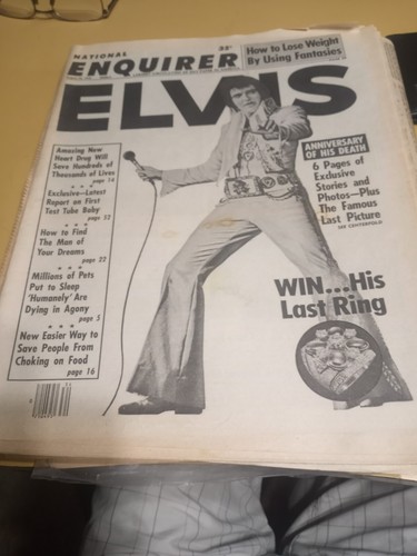 The Enquirer Tabloid Weekly Newspaper Aug 22 1978 Anniversary of Elvis ...