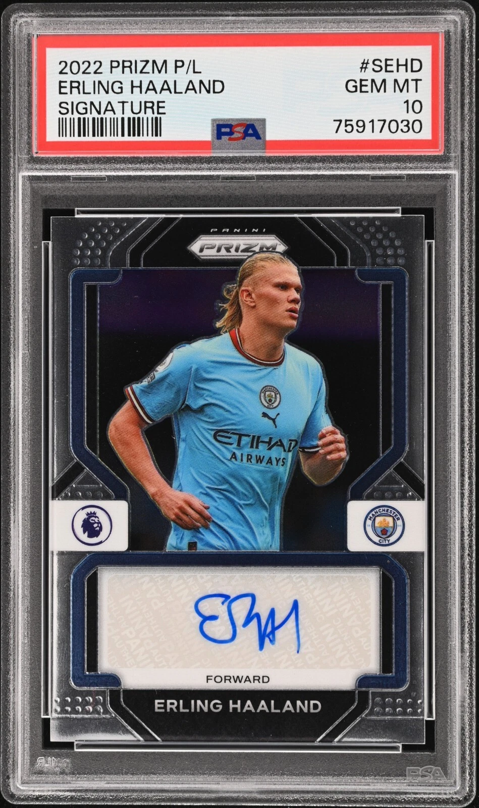Erling Haaland 2022 Prizm Premier League #S-EHD Signatures Price Guide ...
