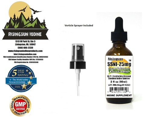 SSNI (Super Saturated Nascent Iodine Solution)-25mg per serving-1200 ...