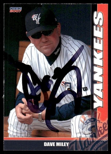 2007 Scranton Yankees DAVE MILEY Signed Card autograph auto REDS | eBay