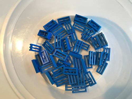 LEGO PARTS-NEW-#2412b- BLUE MODIFIED TILE 1 X 2 W/ GRILL-50 PIECES | eBay