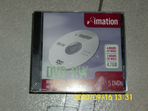 Imation DVD- RW 5 Pack Individually Packaged Rewritable Discs factory ...