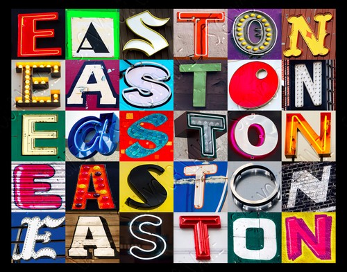 EASTON Name Poster featuring photos of actual sign letters | eBay