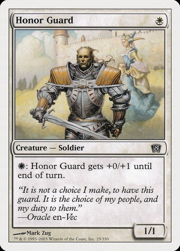Honor Guard LP 8th Edition White Creature Soldier English MTG Magic ...