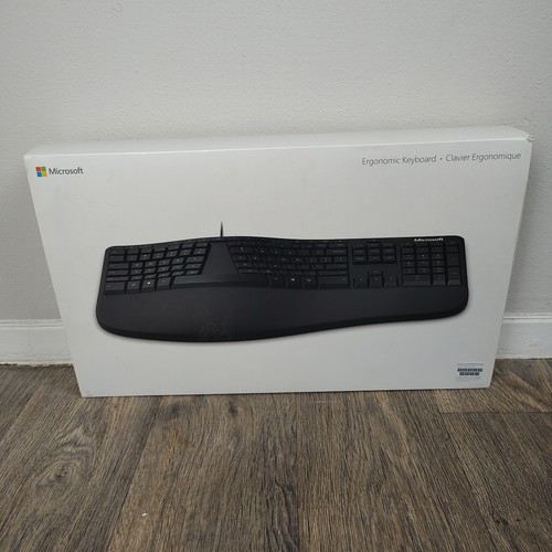 Microsoft LXM-00001 Model 1878 Wired USB 2.0 Ergonomic Keyboard Black ...