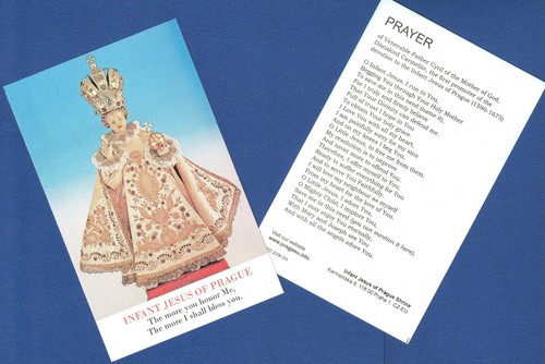 Original Genuine Infant of Prague Czech Holy Card New Old Prayer from ...