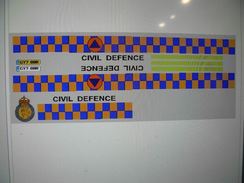England Civil Defence SUV Decals 1:24 | eBay