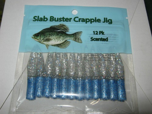slab buster 2 inch crappie jigs ( powder blue and silver flash) | eBay