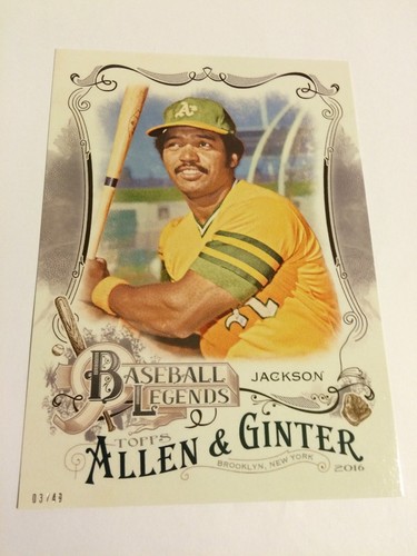 2016 Topps Allen & Ginter 5x7 Baseball Legends Reggie Jackson A's #’d ...