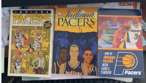 Lot Of 3 NBA Indiana Pacers Official Media Guides 1990-91 1991-92 1992 ...