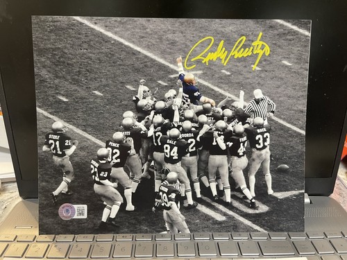 RUDY RUETTIGER SIGNED 8X10 PHOTO NOTRE DAME FOOTBALL AUTOGRAPH BECKETT ...