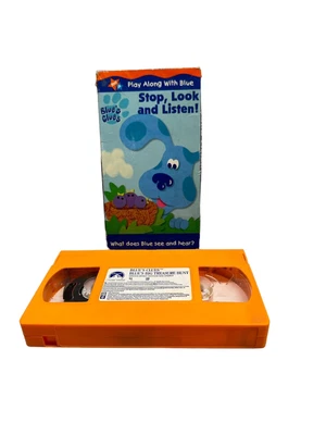 Blue's Clues Stop Look and Listen VHS Video | Grelly USA