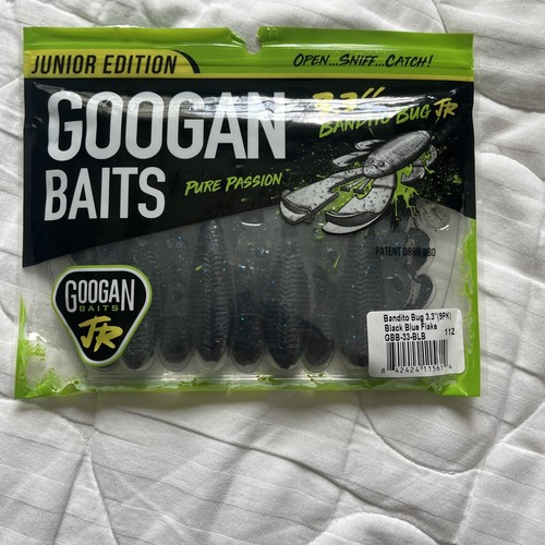 9-Pack Googan Baits BANDITO BUG 3.3” Soft Fishing Bait Lure, Black Blue ...