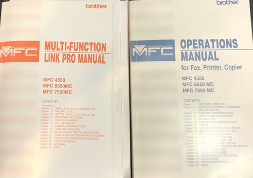 Brother MFC Manual,Operations & Multi-functional, MFC 4550,6550MC ...