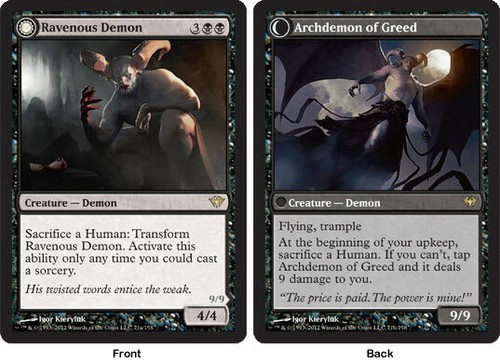 MTG Magic - Ravenous Demon // Archdemon of Greed - Dark Ascension | eBay