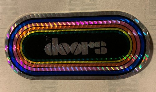 KLOS THE DOORS VINTAGE 1980's ROCK & ROLL PRISM DECAL STICKER OVAL ...