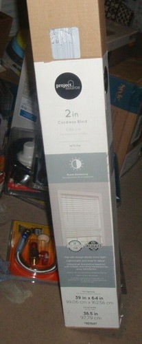 2-Project Source 2 inch Cordless Faux Wood Blinds White 39" x 64" | eBay