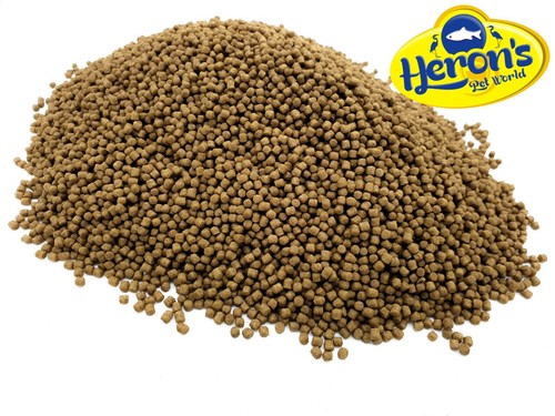 HERONS Premium Wheatgerm Pellets 3mm KOI POND FISH FOOD GOLDFISH CARP ...