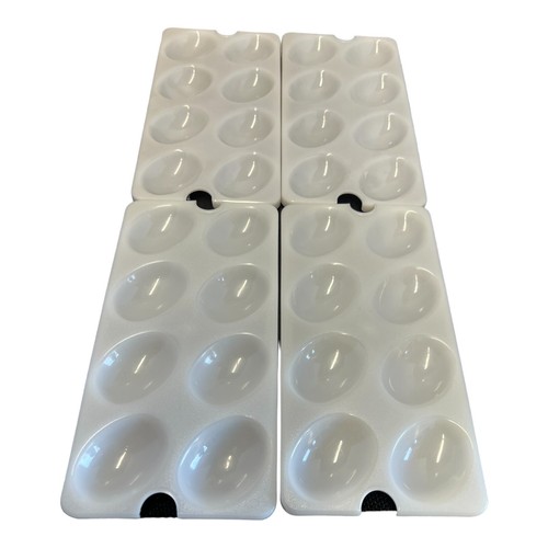 Tupperware Egg Tray Insert Keeper Carriers Set of 4 White New Deviled ...