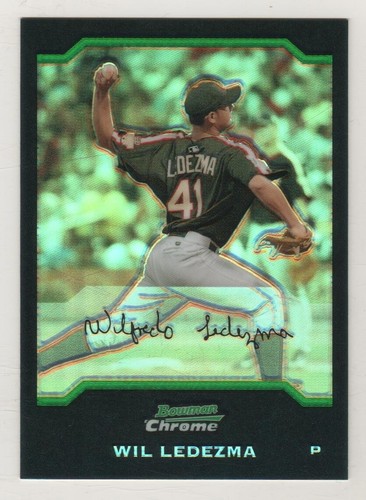 2004 Bowman Chrome Draft Pick Refractor #123 Wil Ledezma Detroit Tigers ...