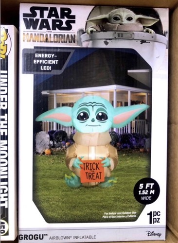 Grogu Airblown Inflatable Pumpkin Star Wars 5’ Holidays Halloween Deco ...