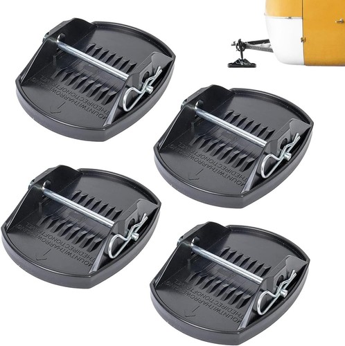 4pc Caravan Jack Pads Corner Steadies RV Stabilizer Legs Camper Trailer ...