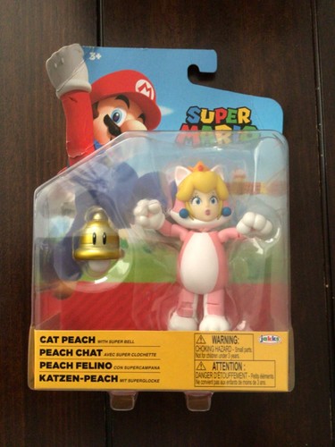 Jakks Pacific World Of Nintendo 4" Mario Cat Peach super Bell Figure ...